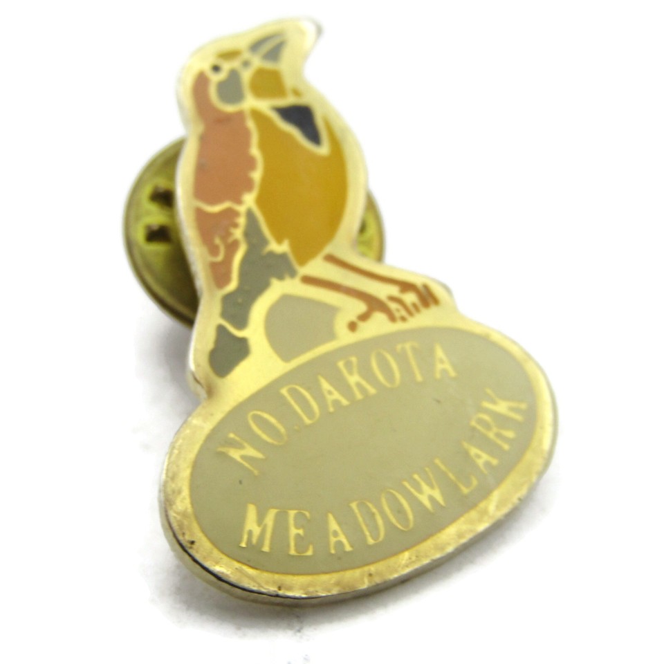 North Dakota Meadowlark Bird Pin | eBay