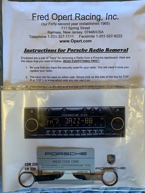 Porsche Becker OEM CDR 210 Cdr210 CD Compact Disc Radio Player Tuner No ...