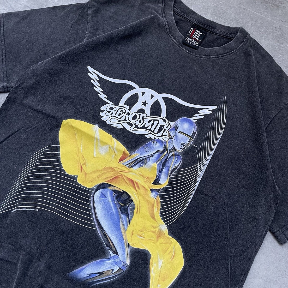 Vintage 2001 Aerosmith Just Push Play Tour Shirt Tee M Giant Vintage 2001 Aerosmith Just Push Play Tour Shirt Tee M Giant