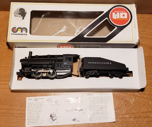 AHM Charmerz HO Scale Penn 0-4-0 Steam Locomotive w/Tender #511 Tested ...