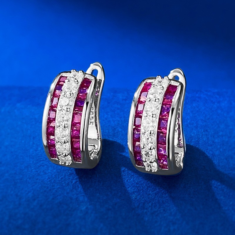 Lab Grown Diamond D Color FL Clarity Hoop Earrings, 18K Gold Vermeil ...