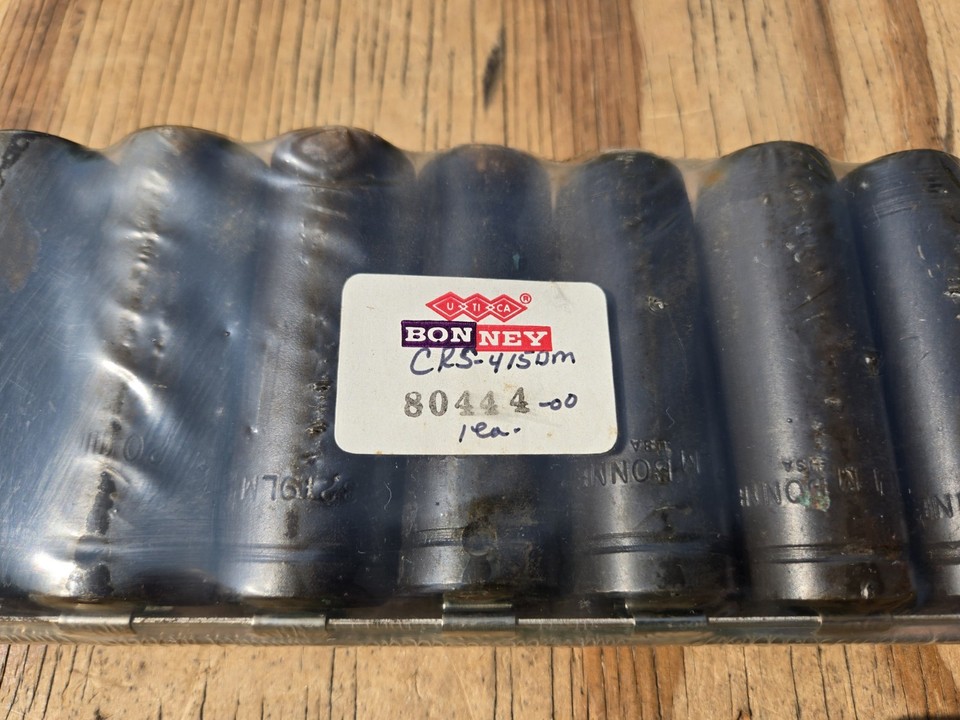 BONNEY Utica TOOLS 15pc 1/2" Drive METRIC DEEP IMPACT Socket Set 10 to ...