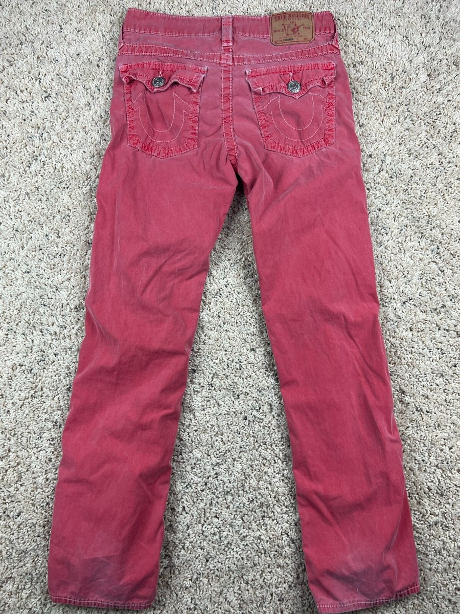 Pink True Religion Jeans For Men