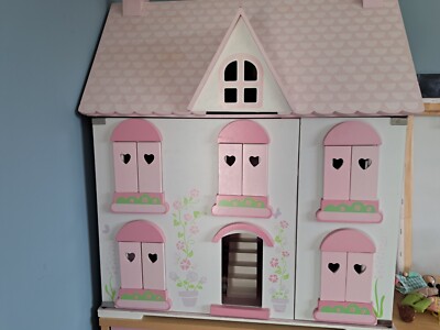 ELC Rosebud Dolls House, Furniture And Doll Family | eBay UK