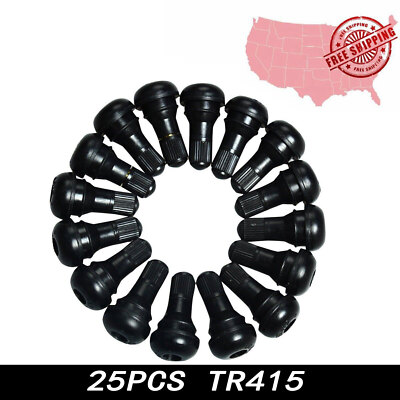 25Pcs TR415 Snap-In Tire Valve Stem 1-1/4" .625 Valve Hole Short,Fat | eBay
