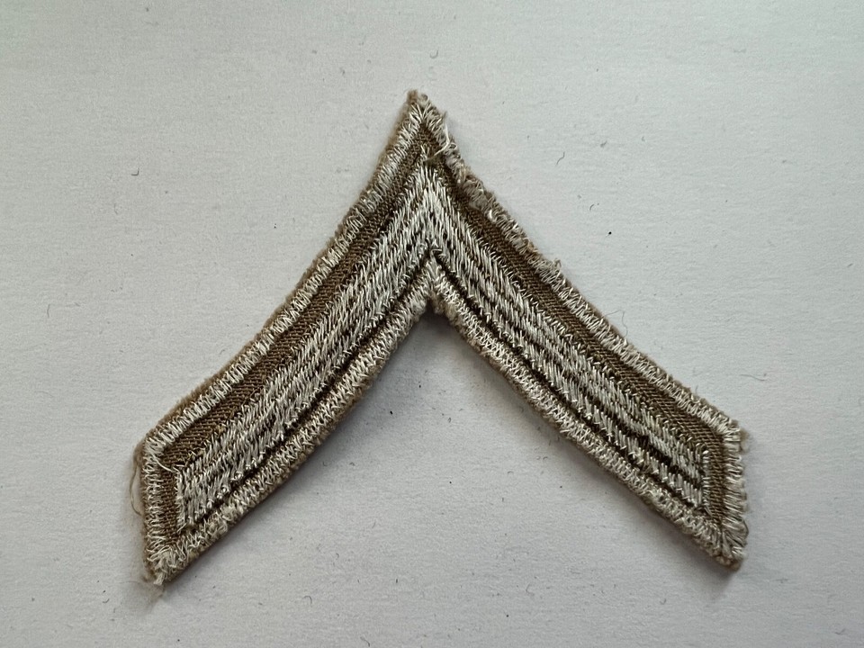 Private First Class Rank Chevron Patch, US Army, Green On Khaki | eBay