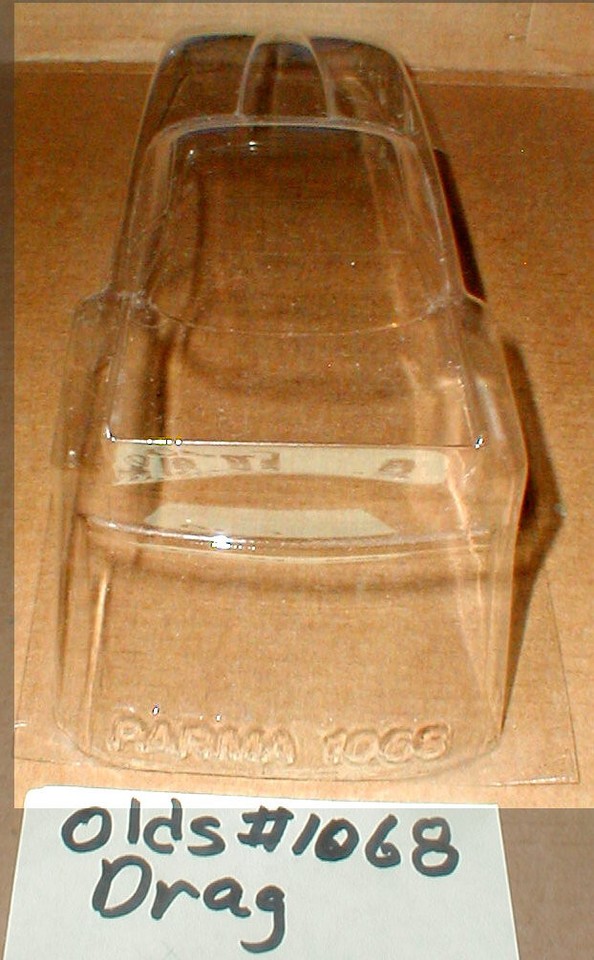 PARMA Funny Car Dragster Clear Slot Car Body 5"- 5 1/2" W/Base NOS 1051 ...