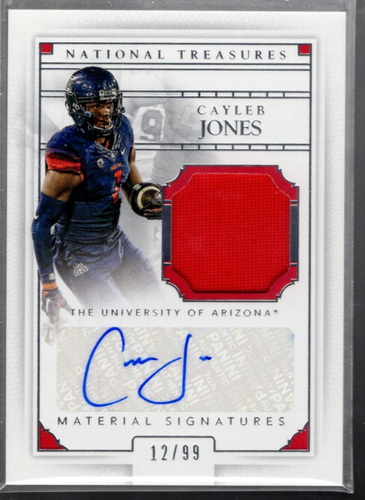 B4276- 2016 National Treasures Material Signatures #11 Cayleb Jones ...