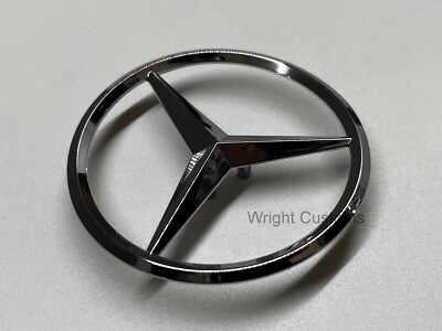 Chrome Silver Mercedes Benz C CLASS W204 Rear Boot Star Badge ...