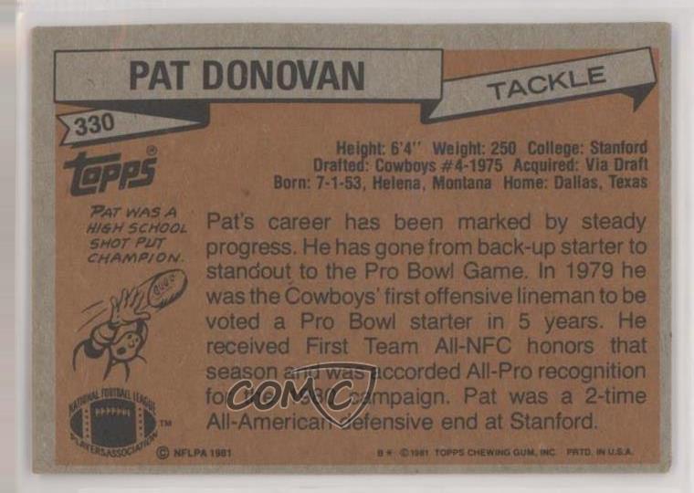 1981 Topps Pat Donovan #330 | eBay