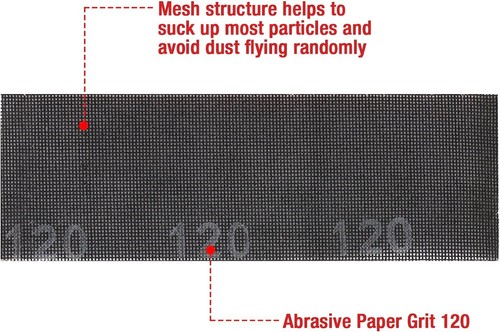 Goldblatt Dustless Drywall Vacuum Sander Dust Free Hand Sander with 6.5 ...