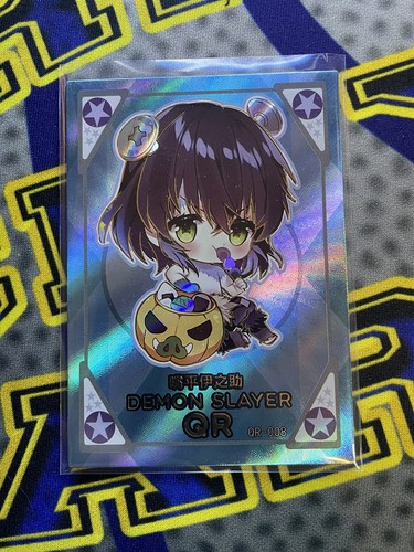 Inosuke Hashibira Cute Baby QR-008 Rare Box Hit Demon Slayer TCG | eBay