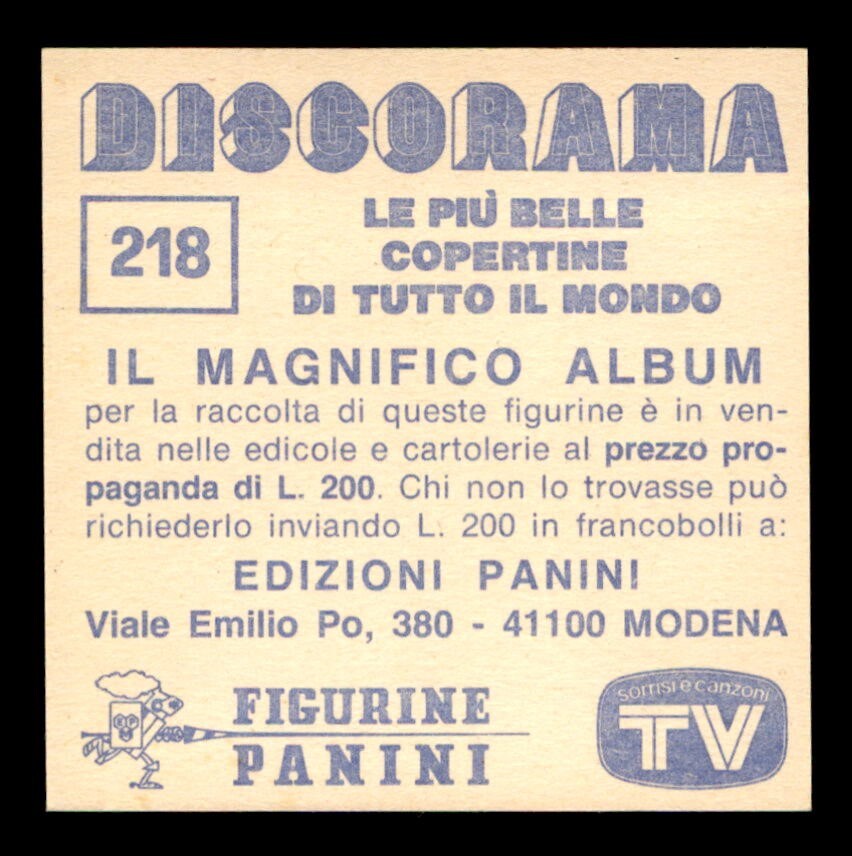 1981 Panini Discorama #218 Paolo Barabani NM/MT | eBay