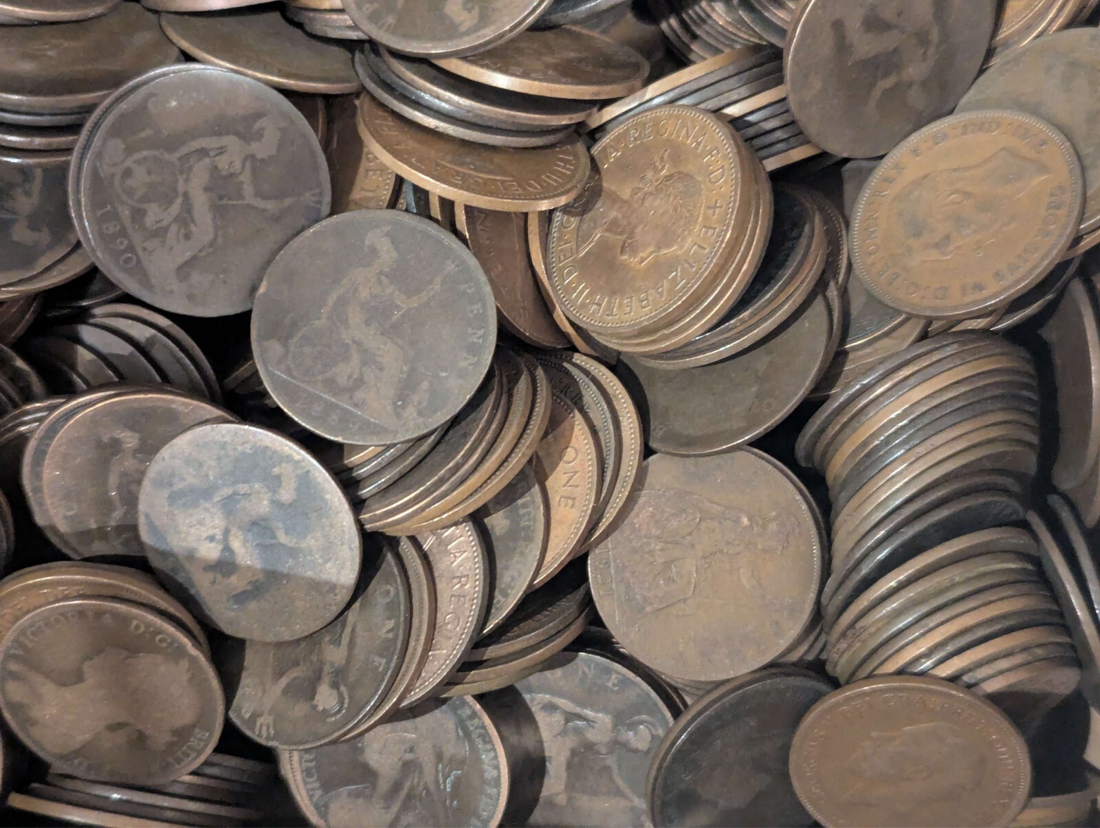 Old British Pennies / Penny Bulk Lot (50 Coin) 1870-1967 | eBay