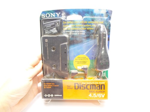 Sony CD Walkman Car Connecting Kit Battery Cord Cassette Adapter Pack ...
