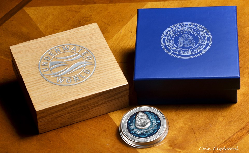 2018 Barbados - 3oz .999 silver w/ enamel resin - Great White Shark | eBay