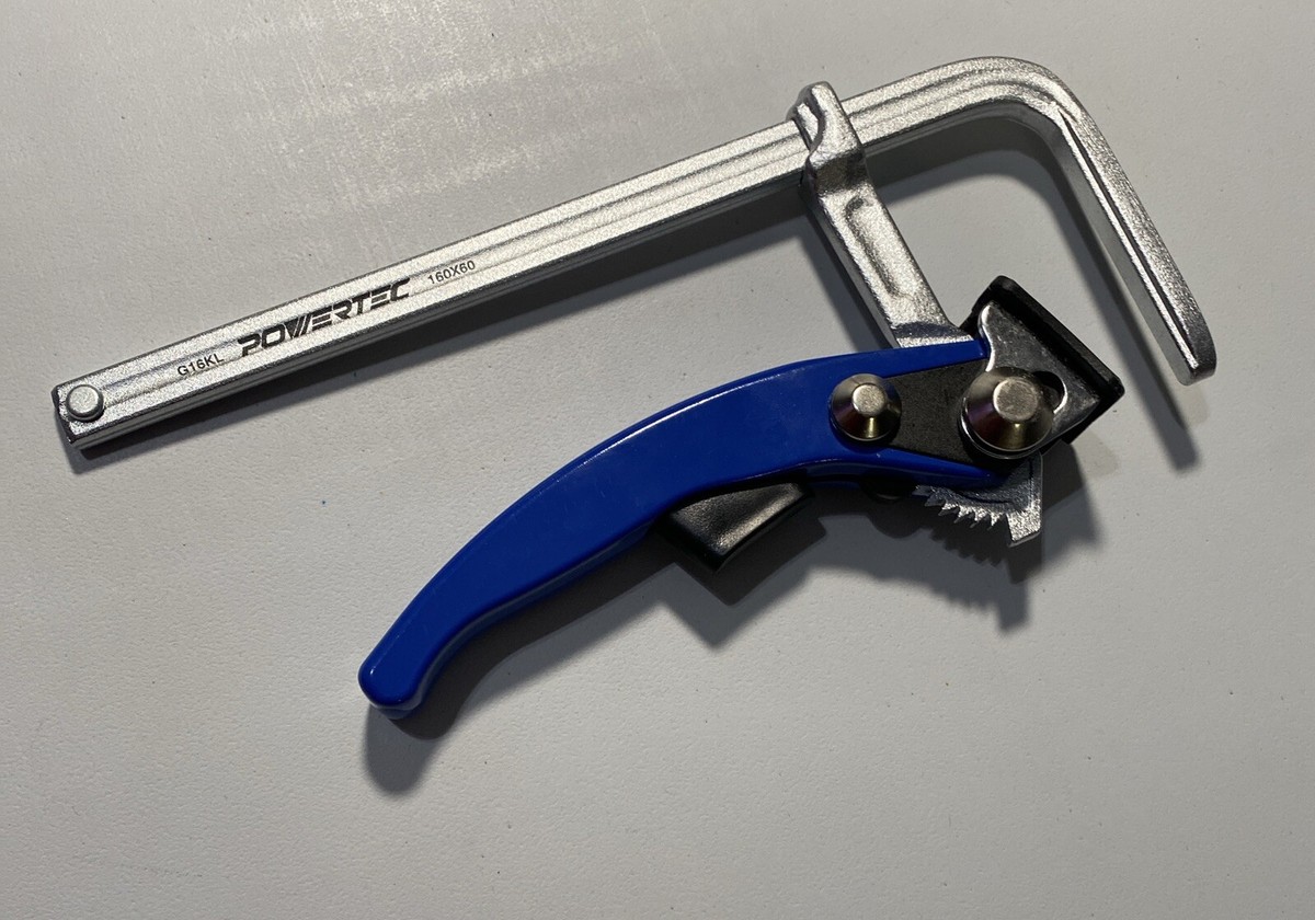 Guide Rail Clamp POWERTEC Quick Release Ratcheting Table Clamp - 7" MFT ...