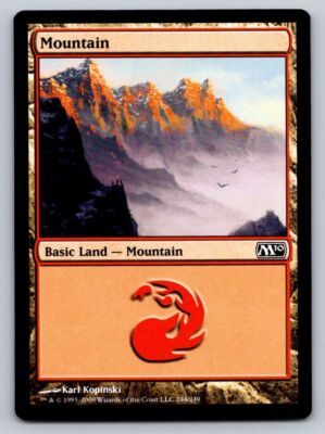 # 244/249 Mountain Basic Land - Mountain 2009 MTG Magic The Gathering ...