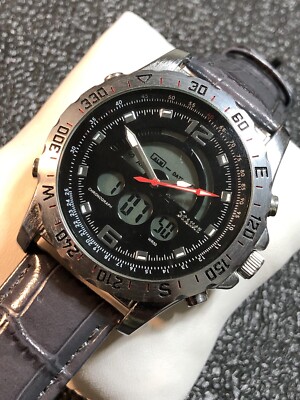 Stauer Compendium Hybrid Watch 19093 Digital/Analog Chronograph New ...