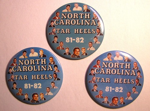 3 1981-82 UNC North Carolina Basketball Pins Buttons Rookie Year ...