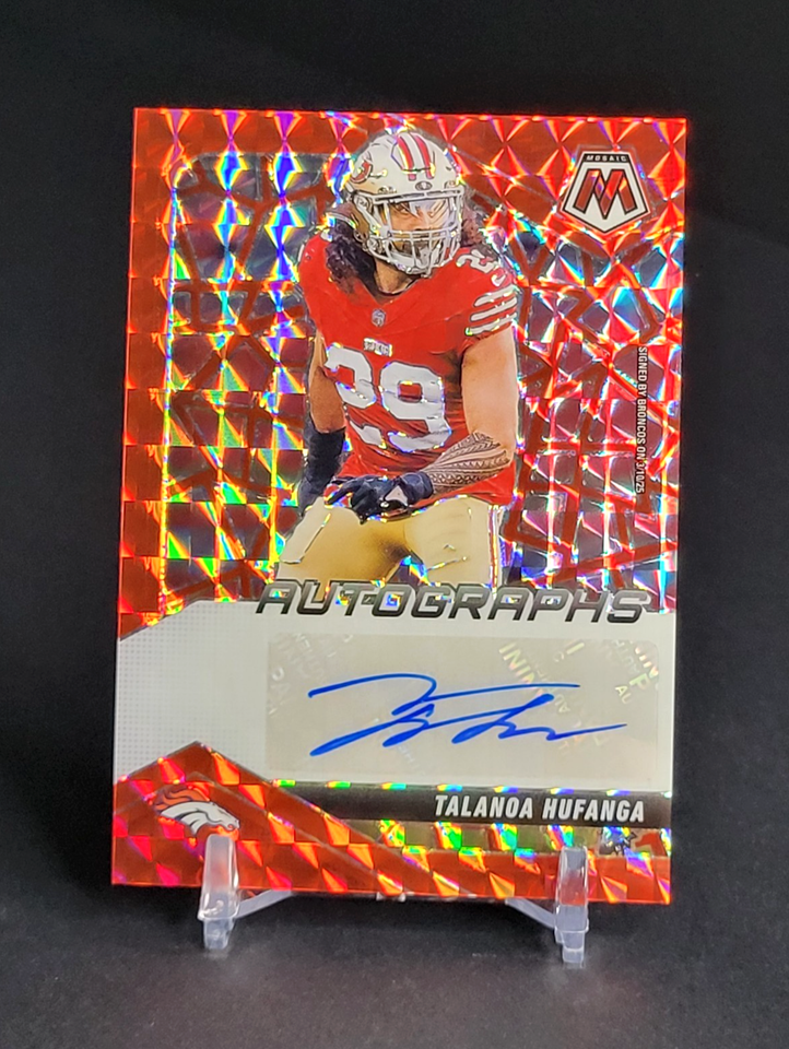Talanoa Hufanga - 2025 Panini Mosaic Autographs #AMC-THA Red Prizm /199 ...