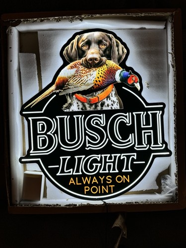 Busch Light German Shorthair with Pheasant LED Sign. New in the box | eBay