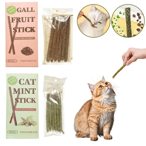 6 PCS Catnip Stickers for Cats, Natural Catnip Metatabi Chew Sticks ...