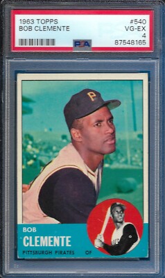 1963 Topps Bob Roberto Clemente Card High #540 Pittsburgh Pirates VG-EX ...