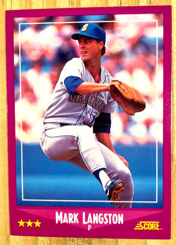 1988 SCORE MARK LANGSTON CARD#30 NM-MT SEATTLE MARINERS ANGELS PADRES ...