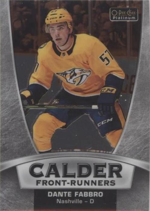 2019-20 O-Pee-Chee Platinum - Calder Front-Runners Dante Fabbro #CF-11 ...