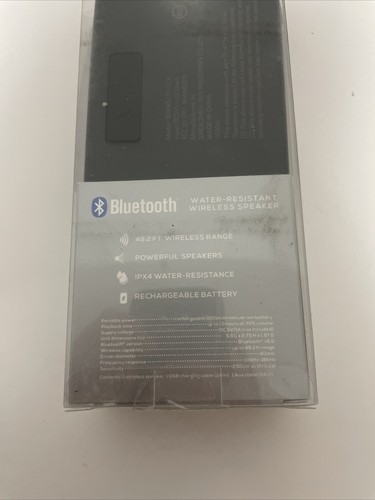 Shen Zhen DNS 16WMS129-BLK Water Resistant Wireless Speaker - Black for ...