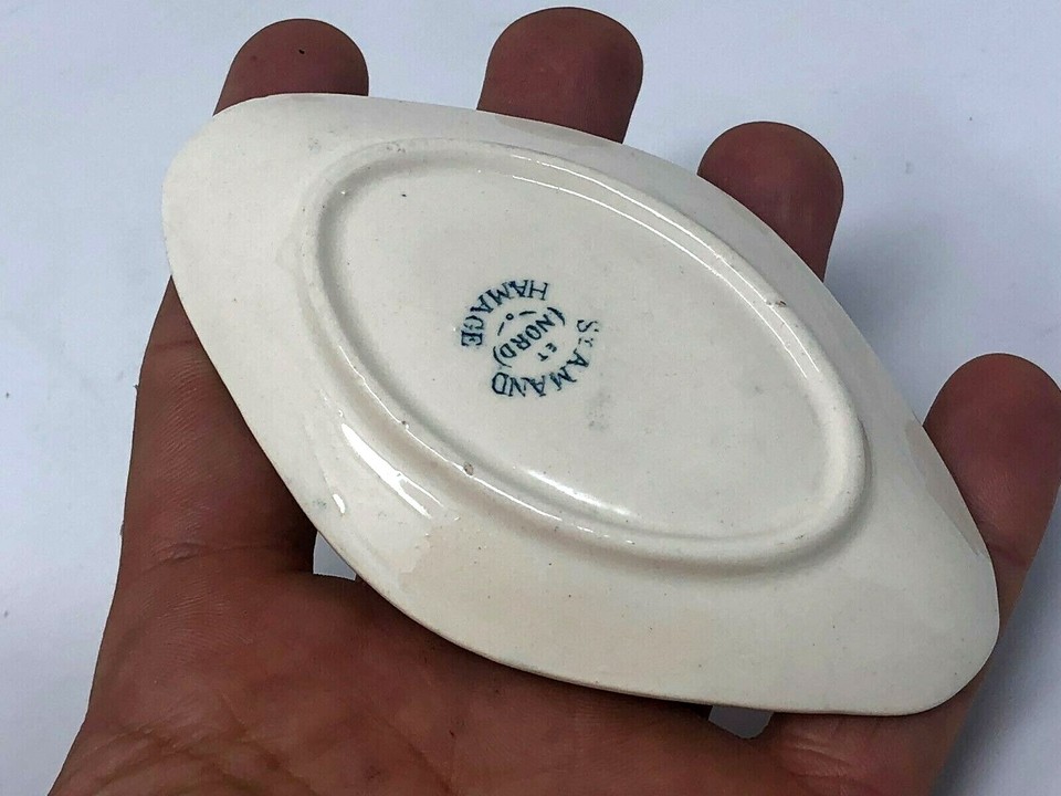 St Amand Nord Hamage Faience Young Girl & Sheep & Toy & Platter ...