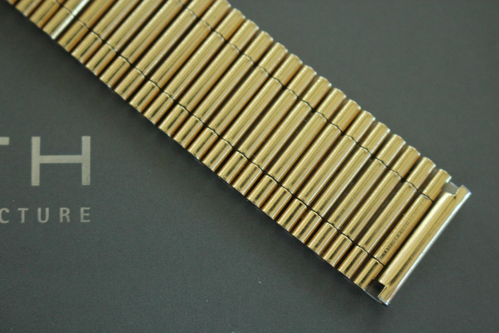 NOS NSA NOVAVIT 20MM GOLD LINK WATCH BAND WATCHBAND BRACELET STRAP FOR ...