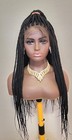 Natural Looking Hand Braided Knotless Box Braid Wig Frontal Braid Wig Yessi Hair | eBay