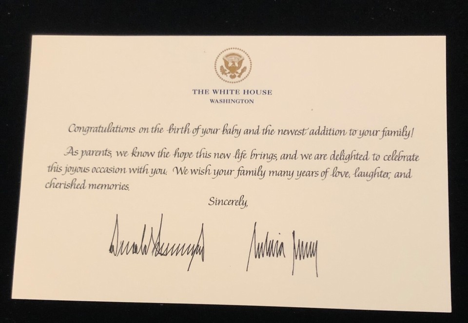 TRUMP INAUGURATION PEN (2) WHITE HOUSE & EAGLE SEAL GOLD SIGNED ...