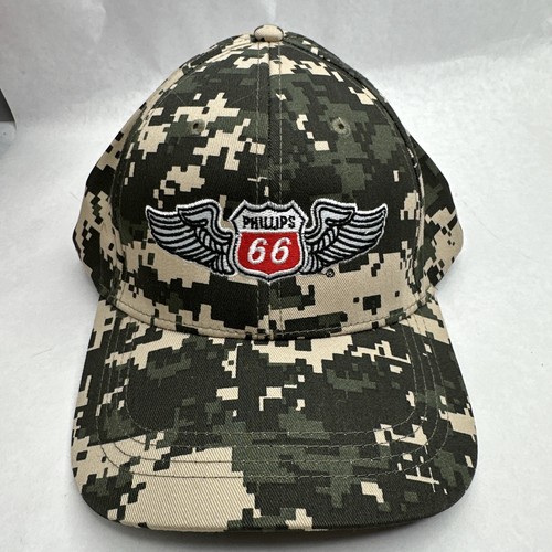 Phillips 66 Strapback Hat Digital Camo One Size Embroidered Cap America ...
