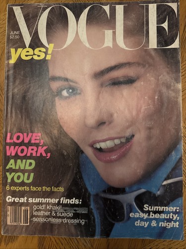 Vogue June 1981 - Kim Alexis Gia Carangi Jerry Hall Kelly LeBrock Helmut Newton | eBay