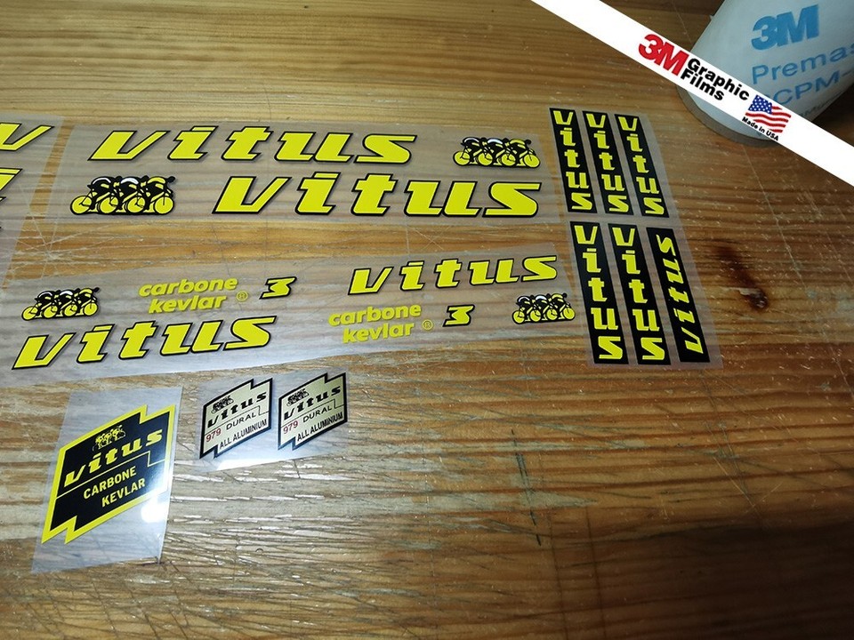 Vitus Carbon Kevlr 3 Vinyl Decal Set Sticker Vinyl Stickers Stickers ステ ...