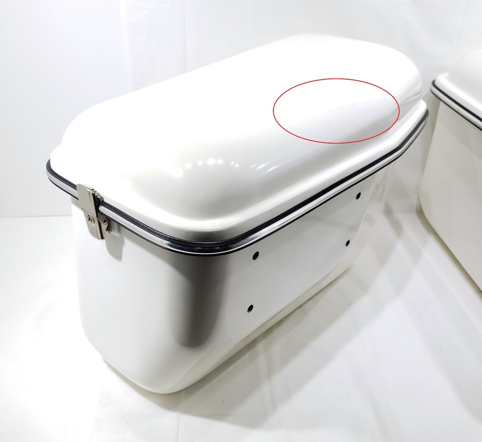 Calafia Fats Fiberglass Saddlebags Saddle Bags White Vintage NOS ...