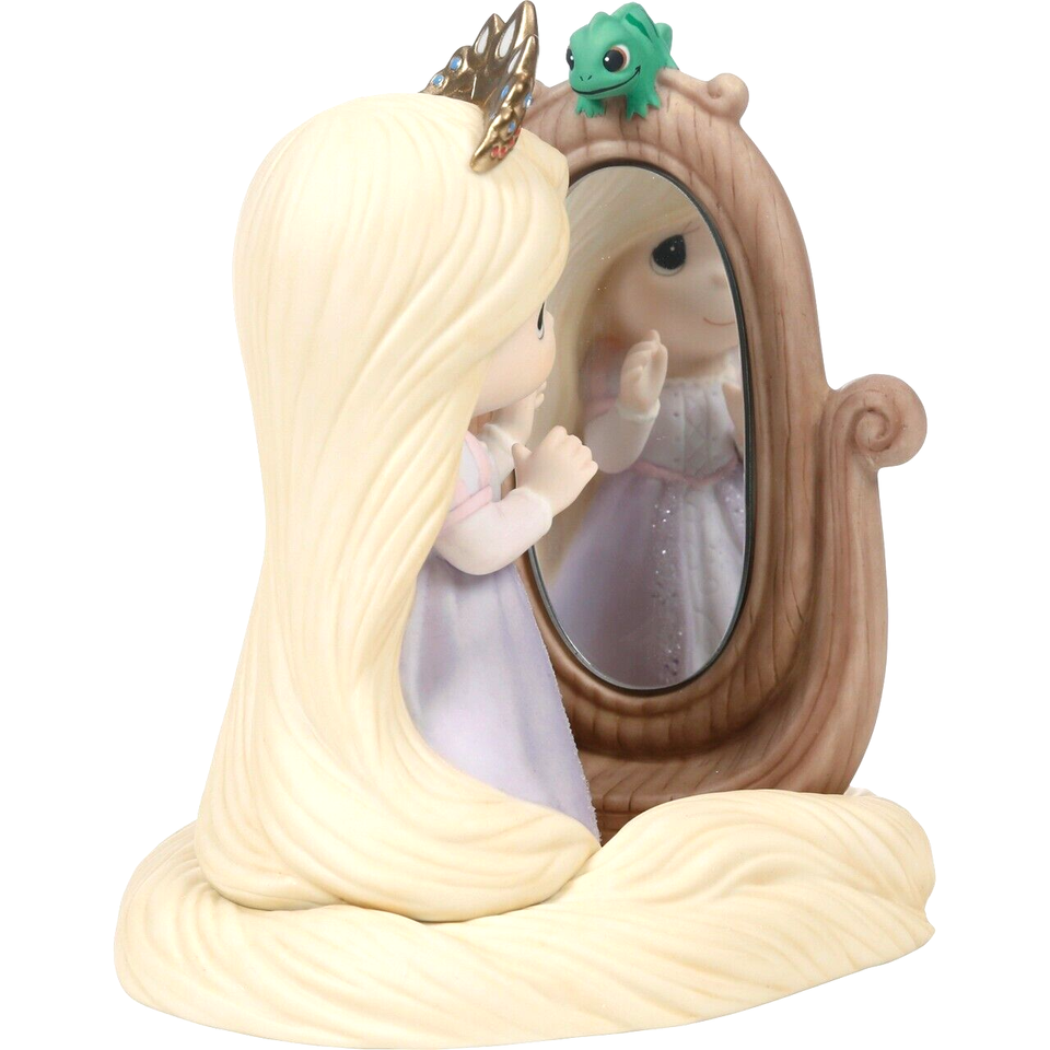 New PRECIOUS MOMENTS DISNEY Figurine RAPUNZEL MIRROR Tangled Pascal ...
