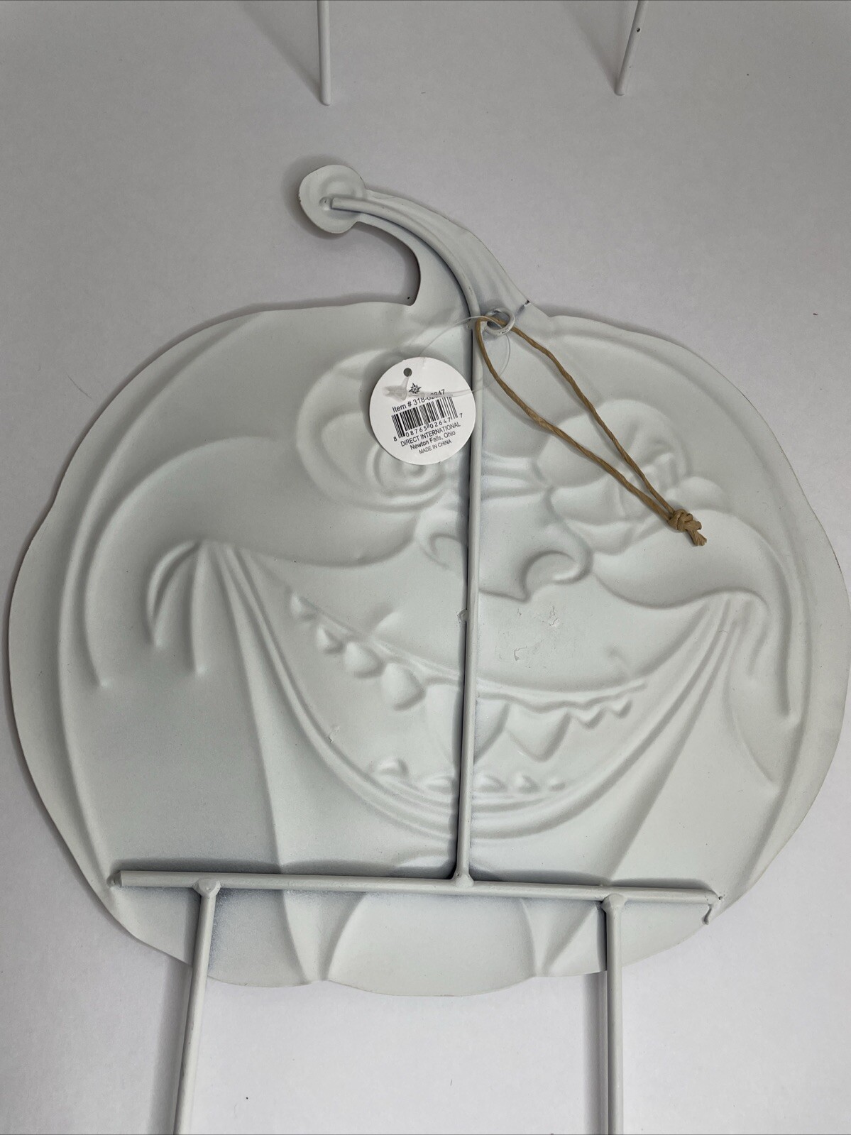 2 Metal Halloween Pumpkin Yard Stakes Scary Face JOL New | eBay