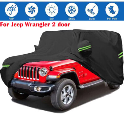 6-Layer Car Cover For Jeep Wrangler 2 Door CJ YJ TJ JK Dust UV Rain ...