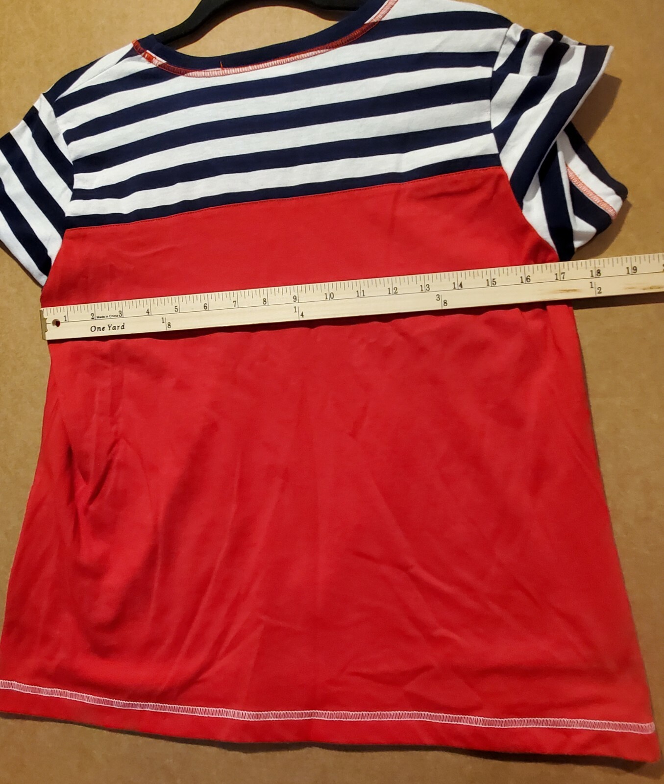 Jason Maxwell Womens Top Shirt Medium American Flag Stars Stripes Short ...