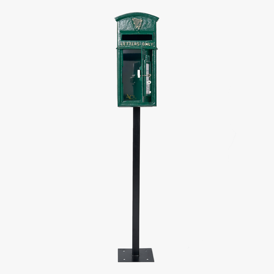 Post Box Wall Mounted/Pillar Mount Letterbox Irish Shamrock Green with ...