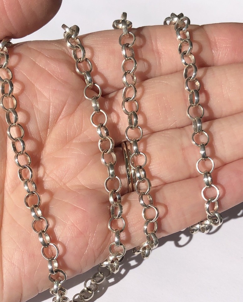 Sterling silver Rollo Chain. Length is 30”. | eBay