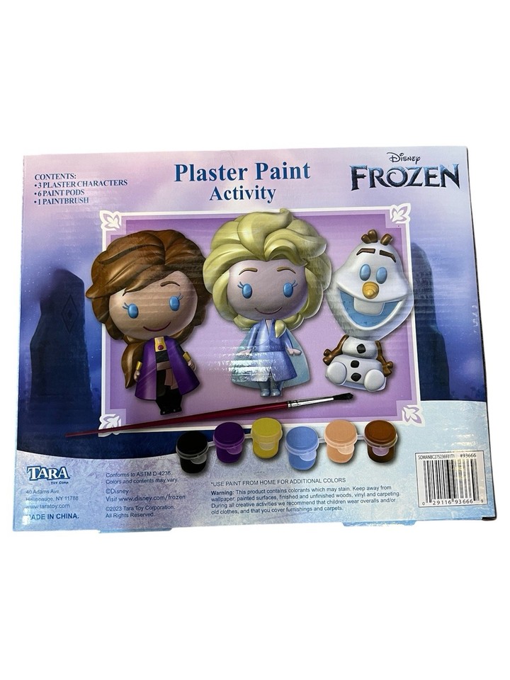 DIY Plaster Paint Activities, 3 Plaster Characters, Olaf, Elsa, Anna | eBay