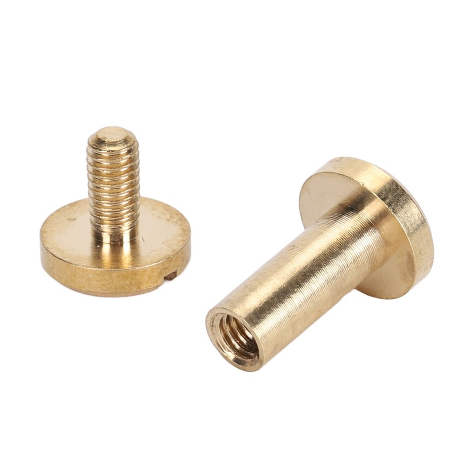 Flat Head Rivets Brass Material 50 Sets Slot Screw Rivet Set Standard ...