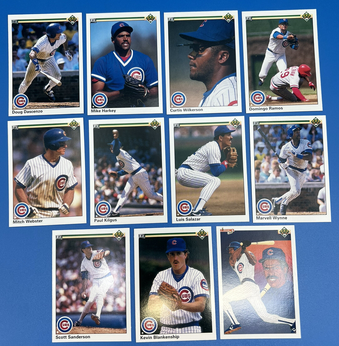 1990 Upper Deck CHICAGO CUBS Team Set (35 Cards) Maddux Sandberg Grace ...