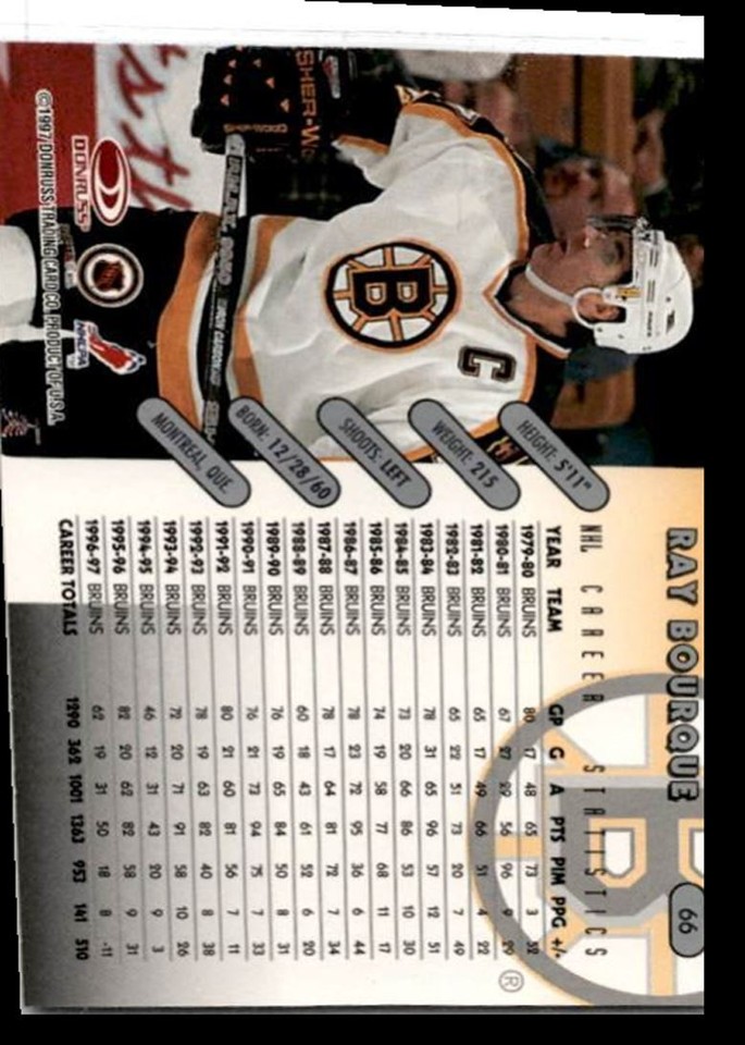1997-98 Donruss Ray Bourque Boston Bruins #66 | eBay