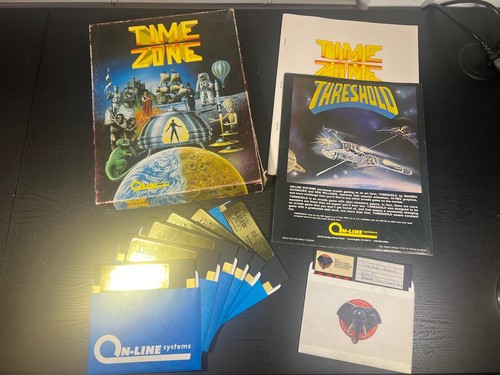 Vintage RARE 1981 On-Line Time Zone Floppy Disk Box Game For Apple II ...